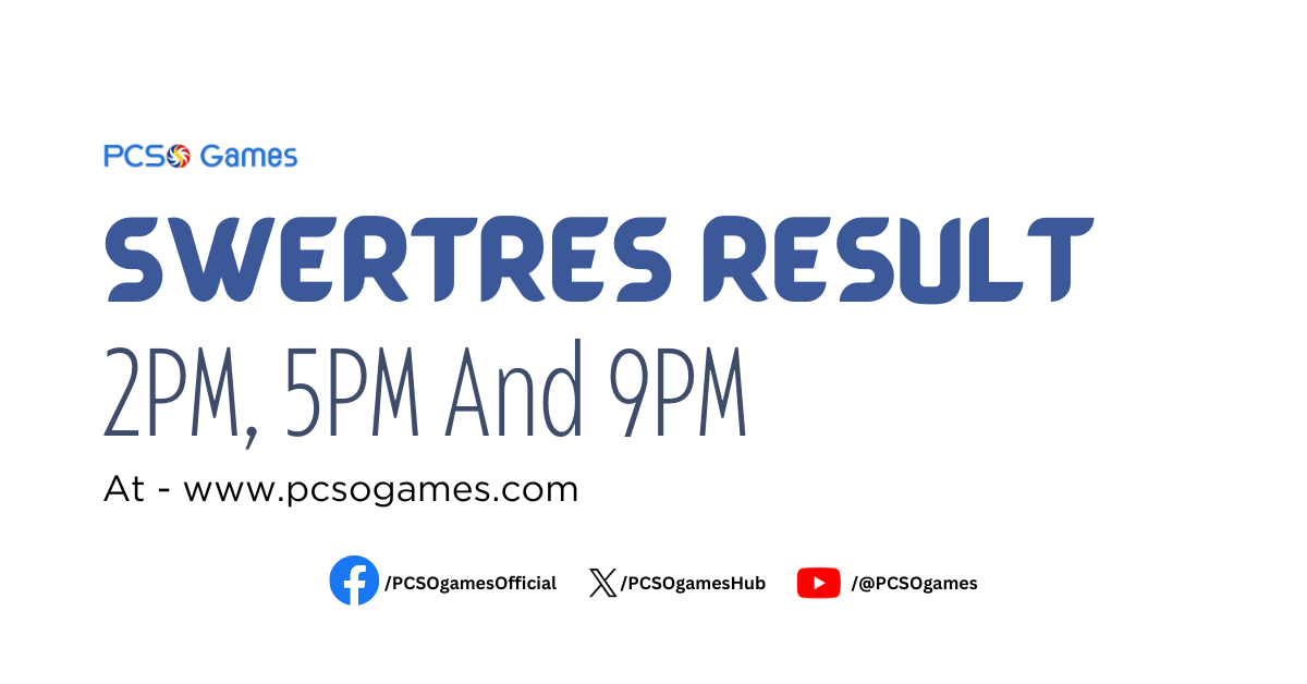 Swertres Results Today - Pinoy Lotto Results