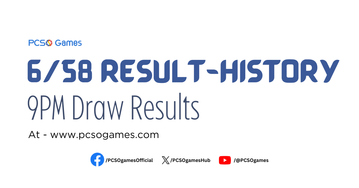 6/58 Lotto Result History and Summary
