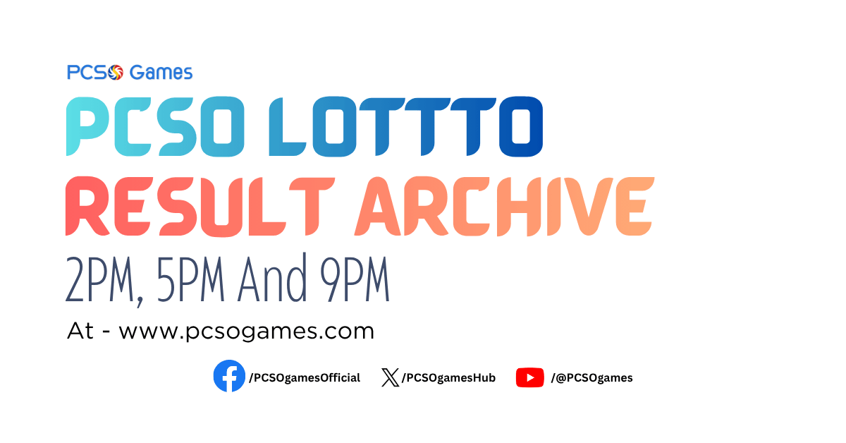 PCSO Lotto Results Archive (Complete History All Games)